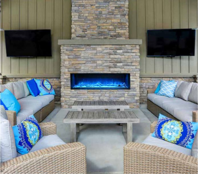 Outdoor Electric Fireplaces — The Torch Guys
