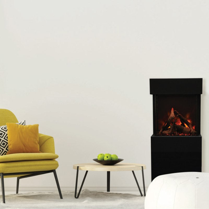 Amantii Cube 20 x 25 Free Standing or Wall Mount Electric Fireplace ...