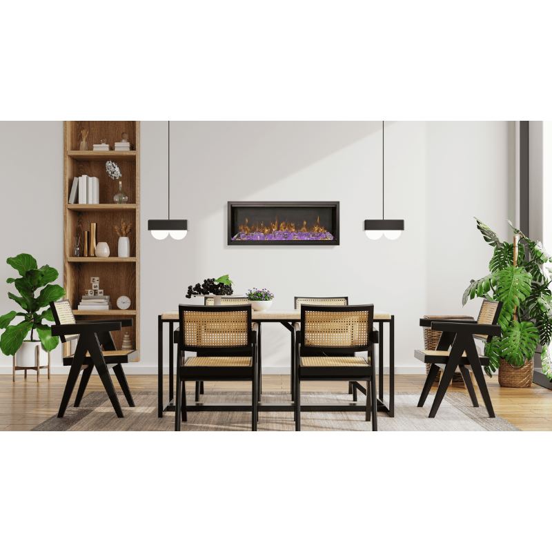 Amantii Symmetry Xtra Tall Bespoke 88" Built-In Linear Electric Firepl ...