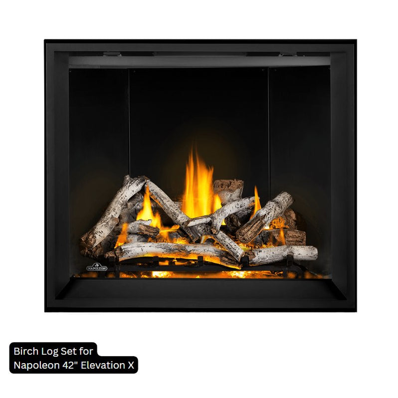 Birch Log Set for Napoleon Elevation X — The Torch Guys