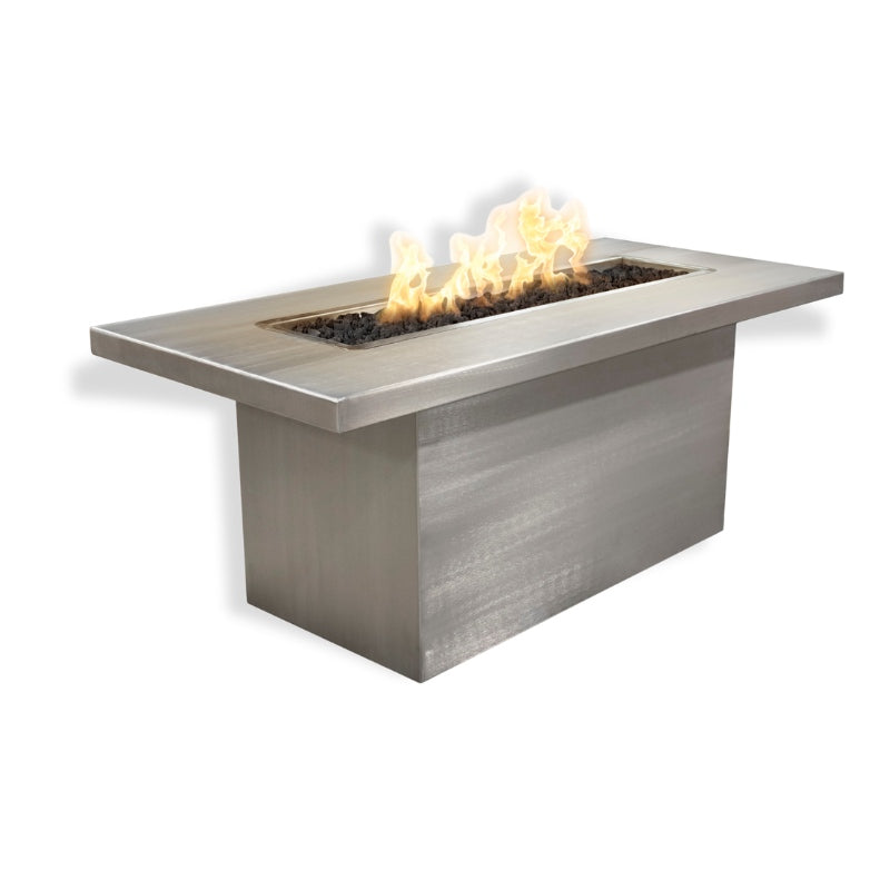 Bella Linear Fire Pit Table - Stainless Steel | 48" — The Torch Guys