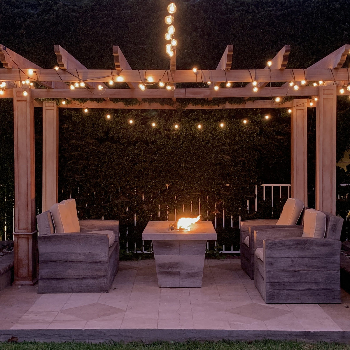 The Outdoor Plus Carson 84" Fire Pit - 24" Tall - GFRC Woodgrain | OPT ...