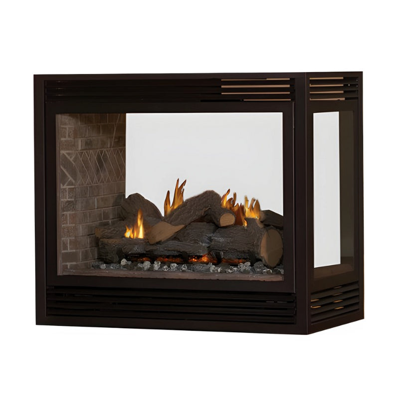 Empire Breckenridge Premium 36" Peninsula See Thru Vent Free Firebox w ...