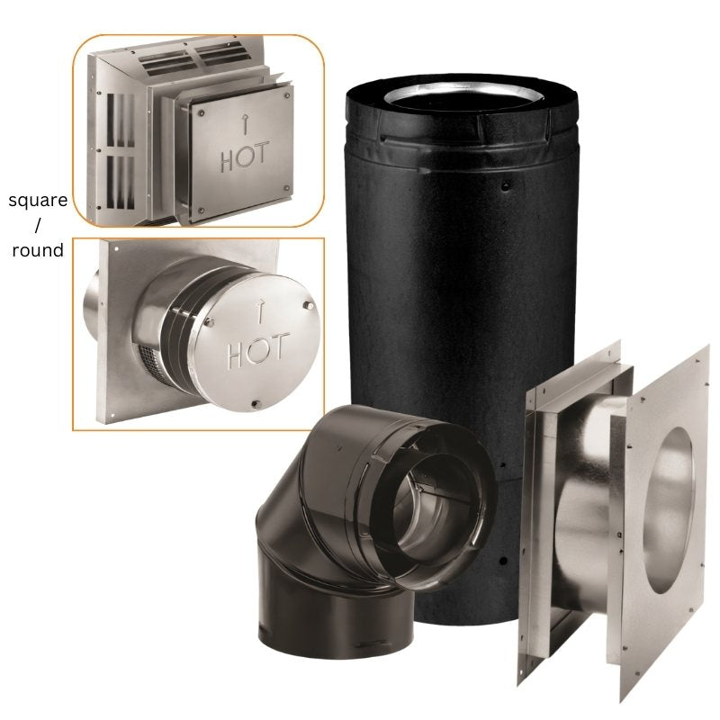 External Wall Venting Package -- "up and out" configuration with horiz ...
