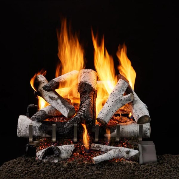 Majestic 3-Tier Grand Birch Outdoor Vented Gas Log Set — The Torch Guys