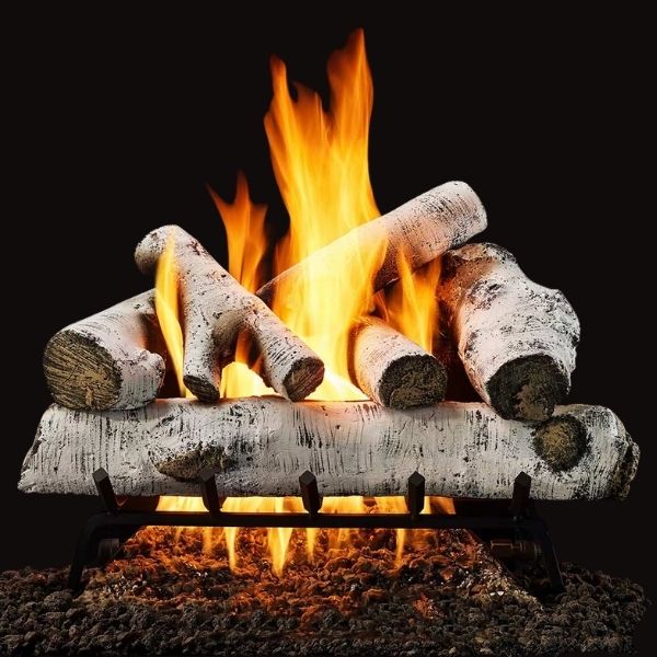 Majestic Woodland Birch Double Tube Vented Gas Log Set — The Torch Guys