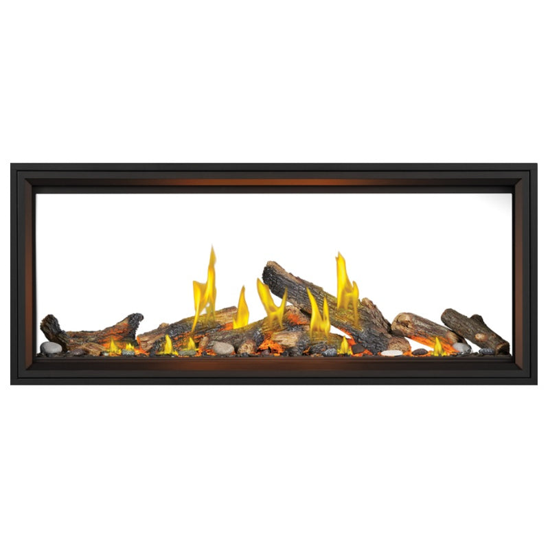 Napoleon Tall Vector with Luminous Logs 62" See Through Direct Vent ...