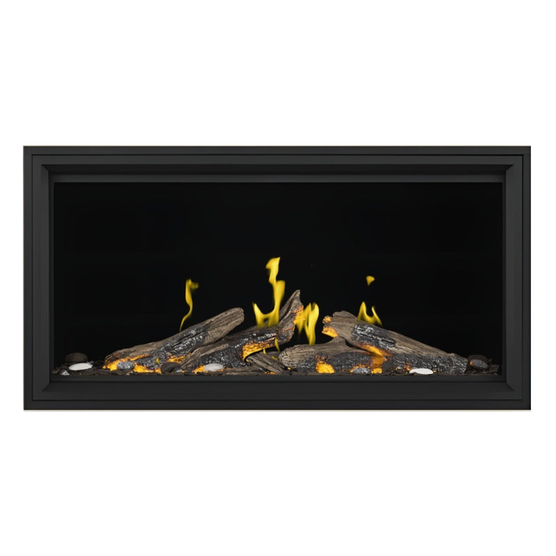 Napoleon Tall Vector with Luminous Logs 50" Direct Vent Linear Gas ...