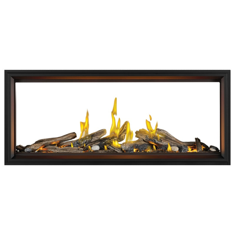 Napoleon Tall Vector with Luminous Logs 62" See Through Direct Vent ...
