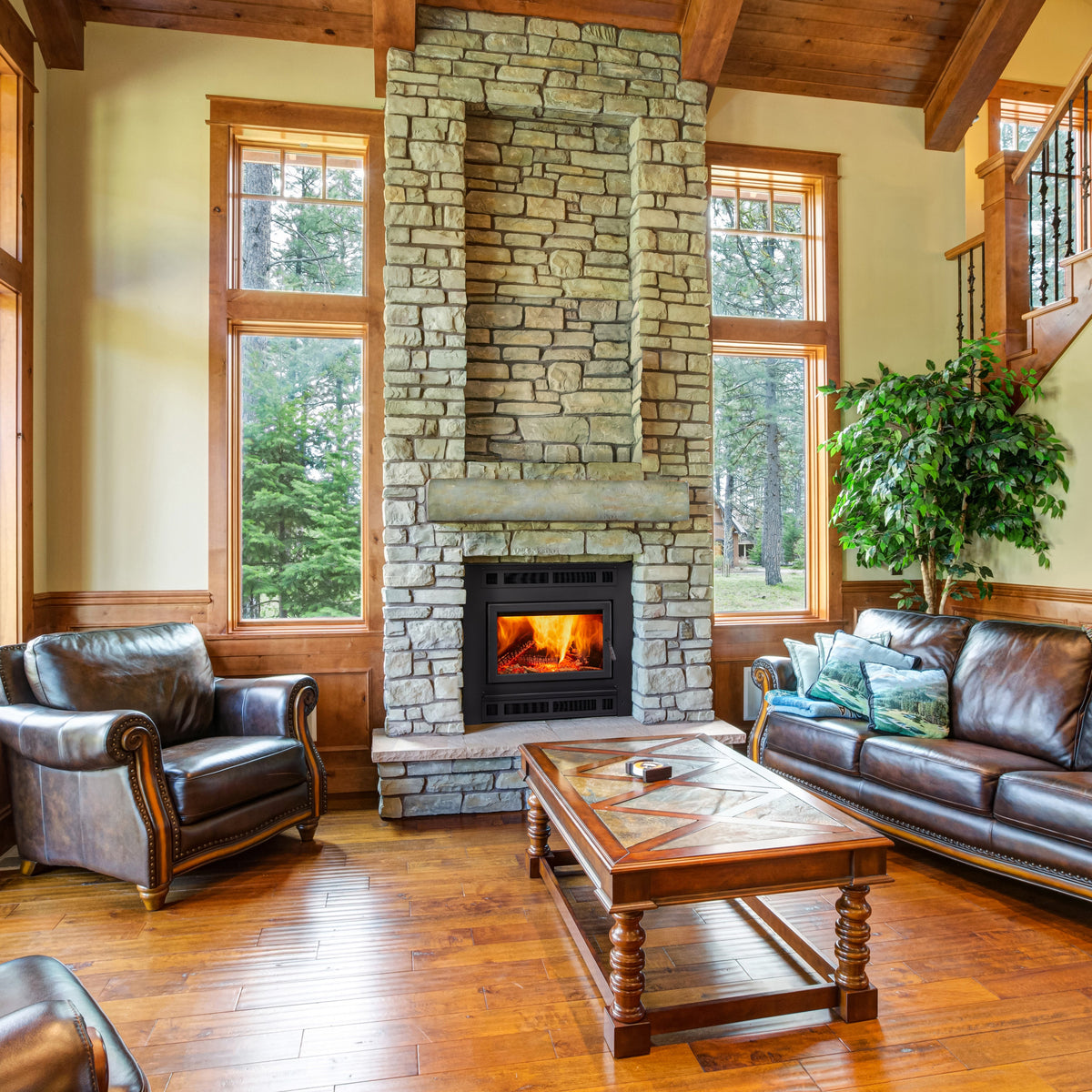 Majestic Pioneer III Wood-Burning Fireplace | PIONEER-III-ARC, PIONEER ...
