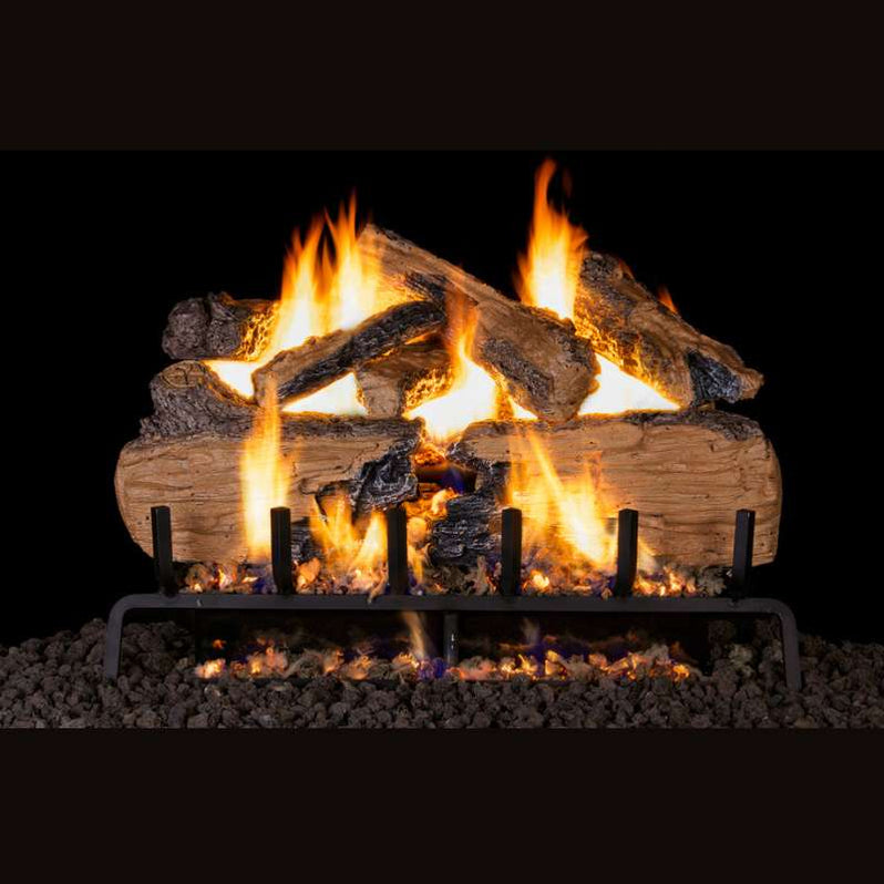 RH Peterson Real Fyre Charred Split Oak Vented Gas Log Set | G31 — The Torch Guys