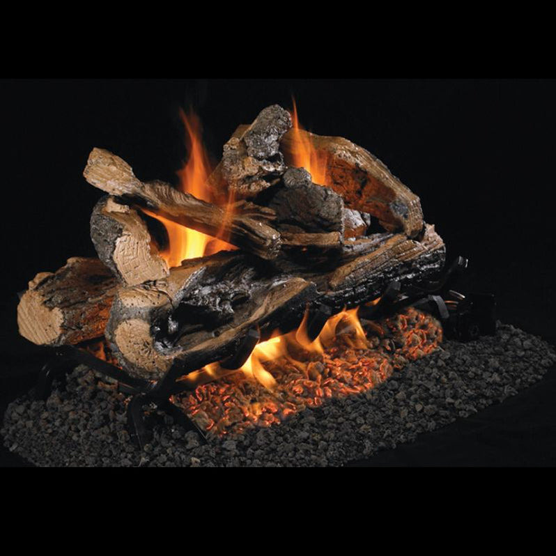 RH Peterson Real Fyre Rugged Split Oak See Thru Vented Gas Log Set ...
