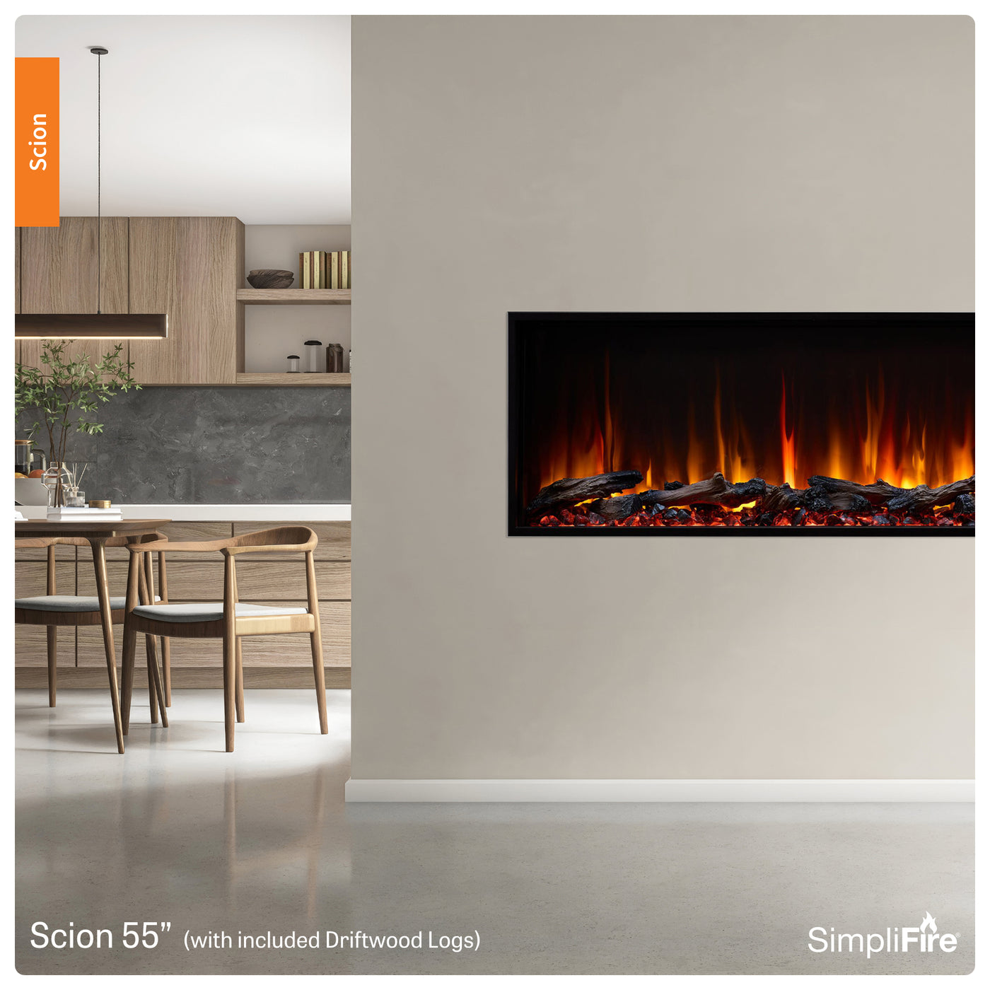 Simplifire Scion 55" Linear Electric Fireplace | SF-SCN55-BK — The ...