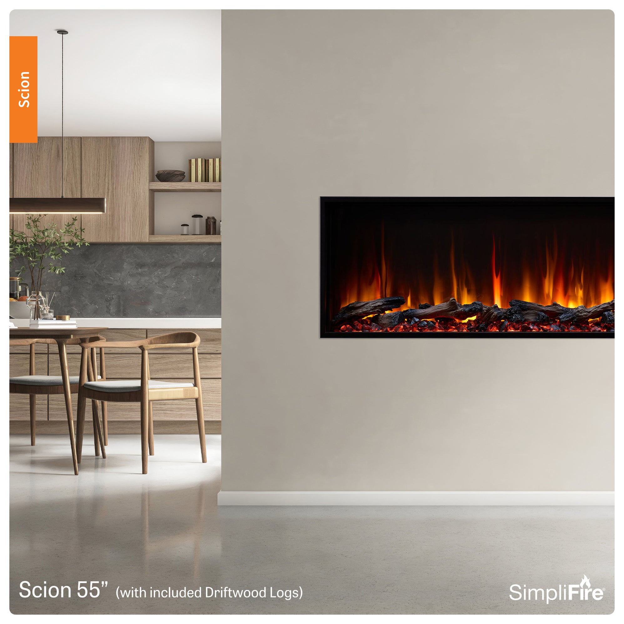 Simplifire Scion 55" Linear Electric Fireplace | SF-SCN55-BK — The ...