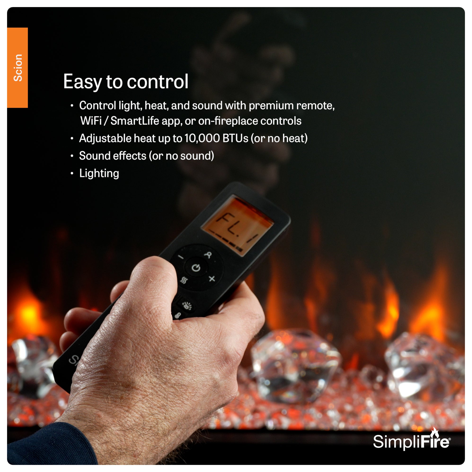 Simplifire Scion 55" Linear Electric Fireplace | SF-SCN55-BK — The ...