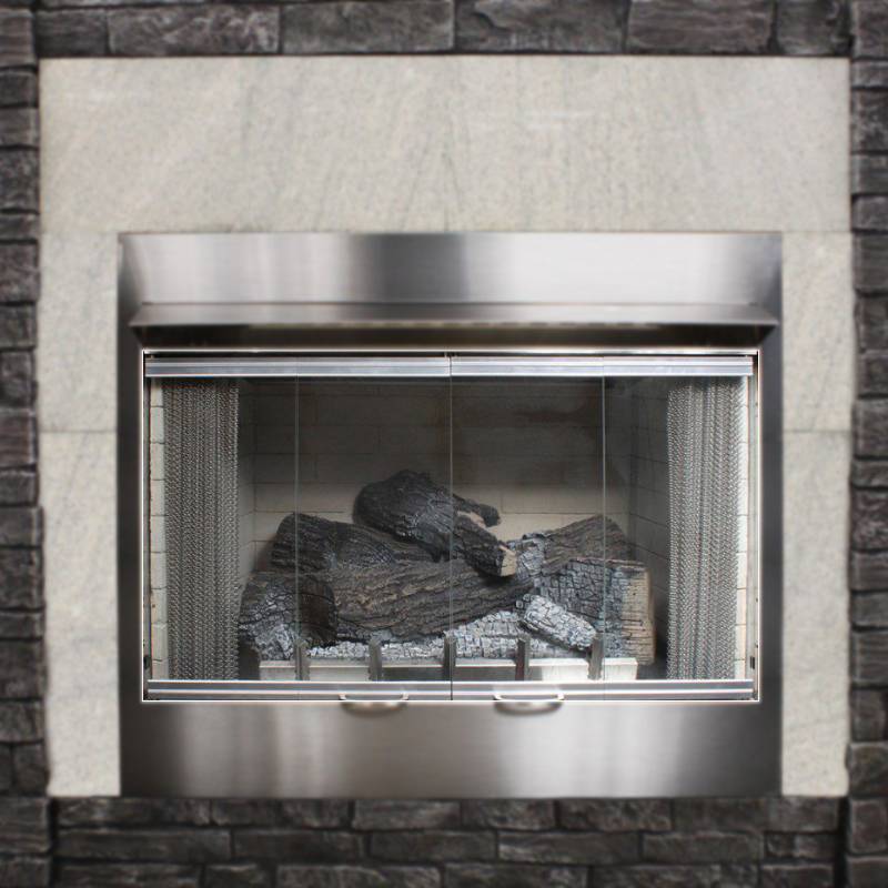 Stainless Steel Bi-Fold Glass Doors for 36" Carol Rose Collection | BD ...