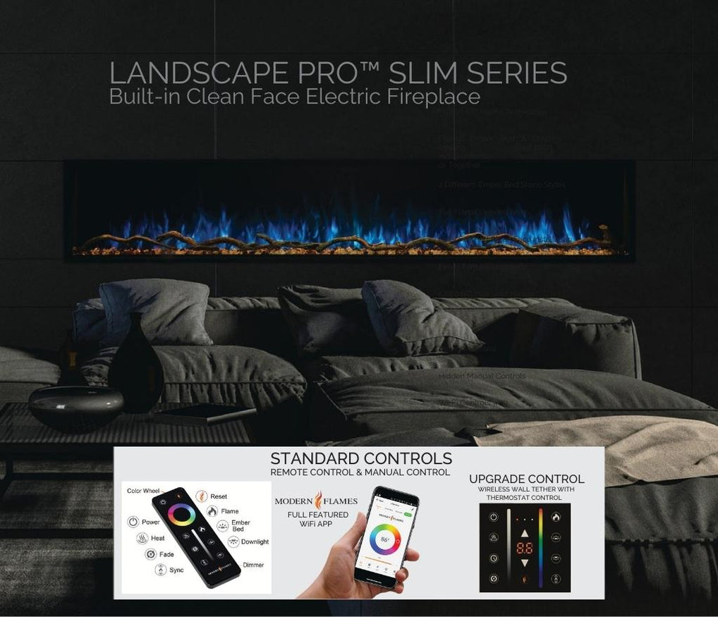 Modern Flames Landscape Pro Slim 68" Linear Electric Fireplace | LPS ...