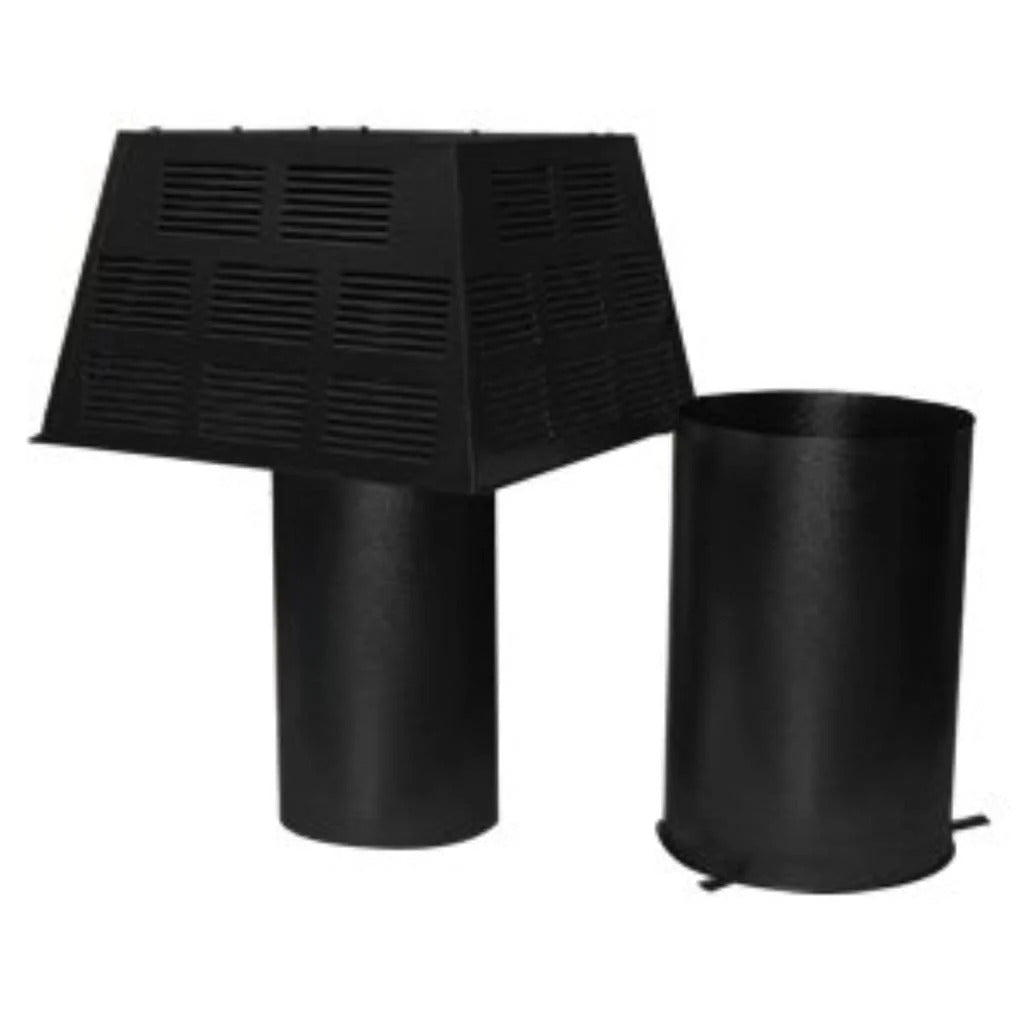 Superior Square Top with Slip Section - Black - 8-Inch Chimney System ...
