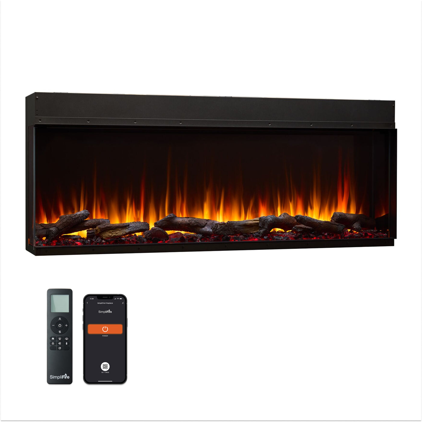Simplifire Triton 78" Linear Electric Fireplace | SF-TR78 — The Torch Guys