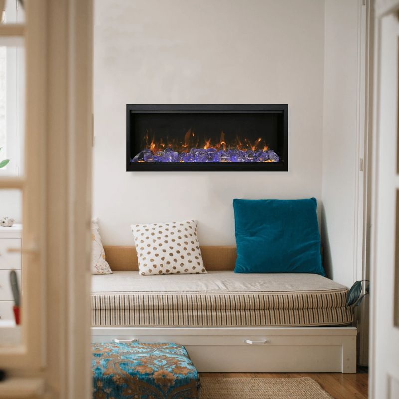 Amantii Symmetry Xtra Tall 100" Built-In Linear Electric Fireplace | S ...